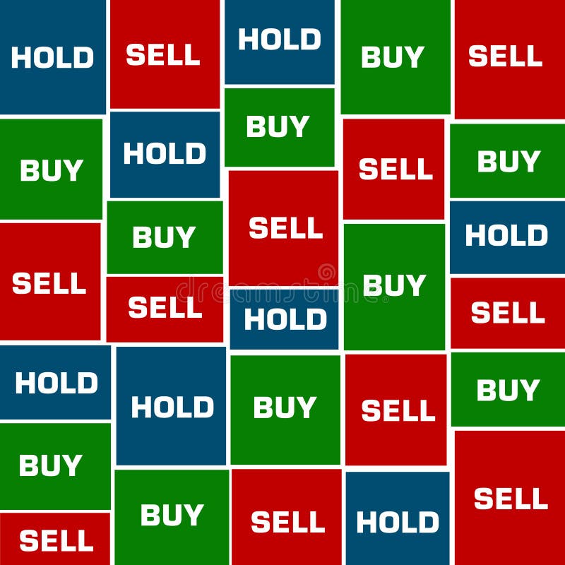 Buy Sell Hold Blocks Background Square Stock Illustration ...