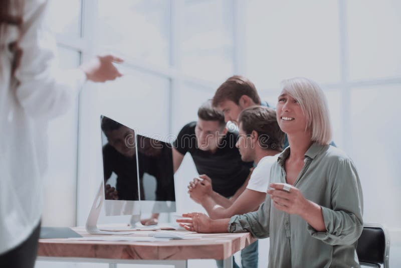 Background Image of a Creative Group of Business People in the Office ...