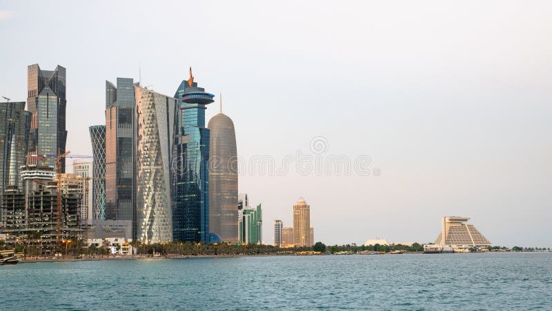 Background Image of Doha City Editorial Photography - Image of middle ...