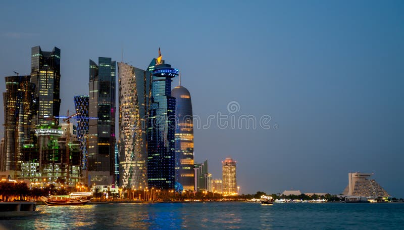 Background Image of Doha City Editorial Photography - Image of capital ...