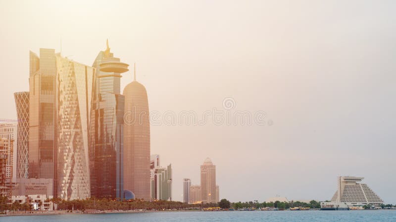 Background Image of Doha City Stock Photo - Image of development ...