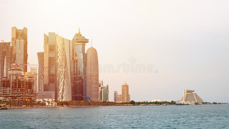 Background Image of Doha City Stock Photo - Image of financial ...