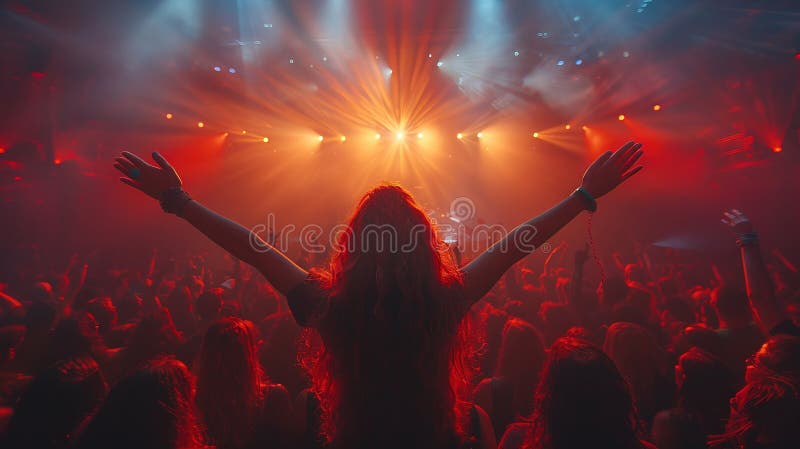 Background Image with a Dynamic Live Audience Spotlights Realistic and ...