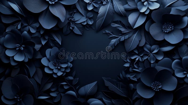 The Background Image Features a Dark, Minimalist, and Abstract Floral ...