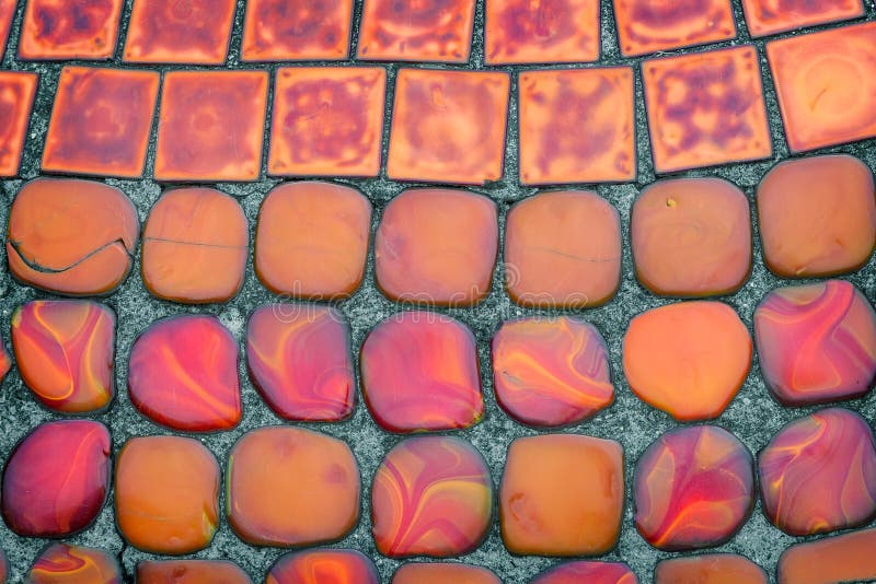 Surface, Tiled with Ceramic Tiles. Stock Image - Image of marble ...