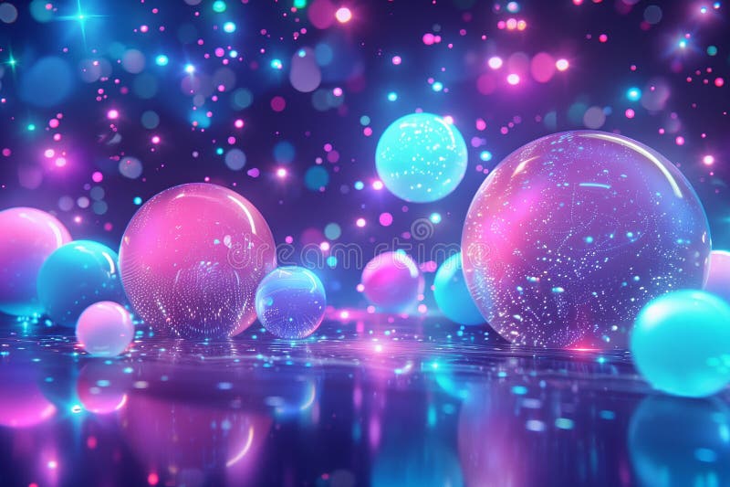 Liquid shapes bubbles glow stock illustration. Illustration of colorful ...