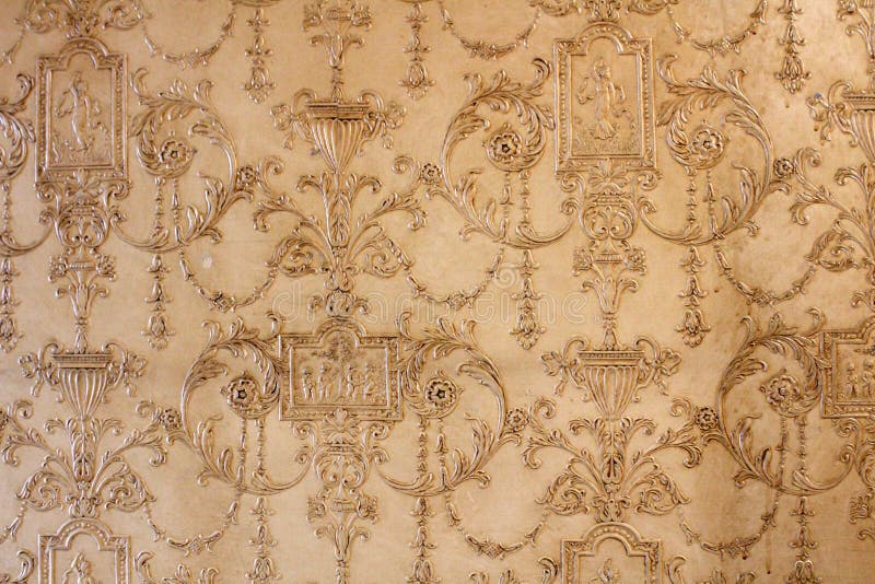 Background Image in Gold, with Embossed Chandeliers that Make an ...