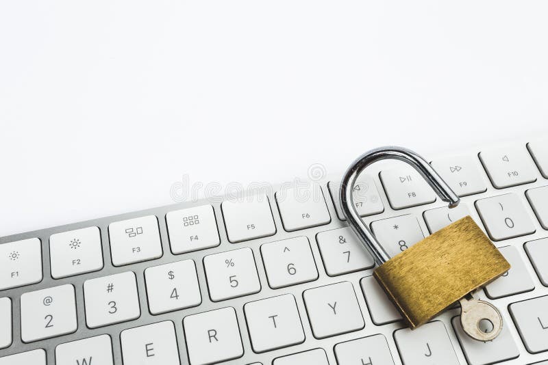Background Image of Metal Lock on Keyboard Stock Image - Image of ...