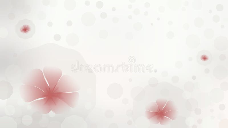 Grey Background Image with Red Flowers in Bubbles Stock Illustration ...