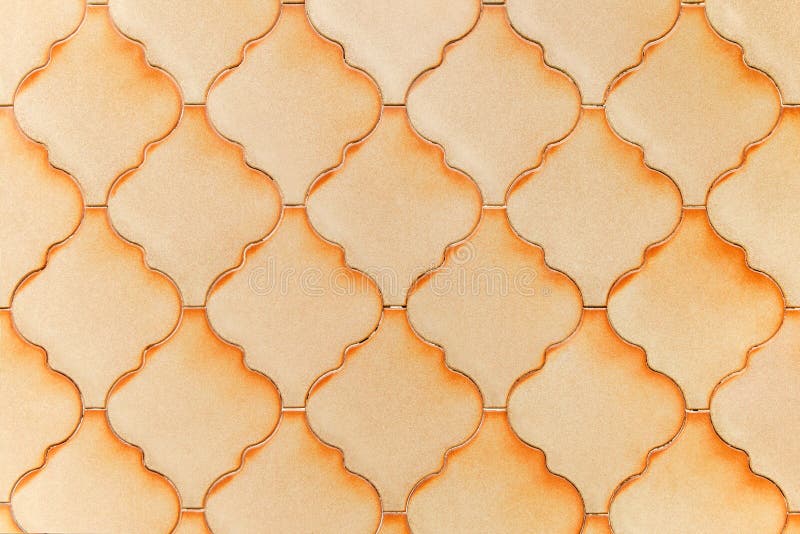 The Background Image of Hexagonal Clay Tiles. Stock Photo - Image of ...
