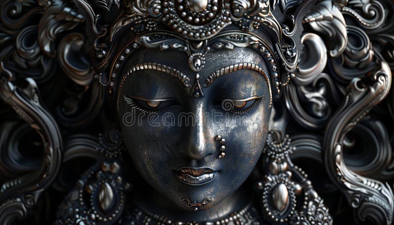 Background Image of Hindu Goddess Durga Stock Illustration ...