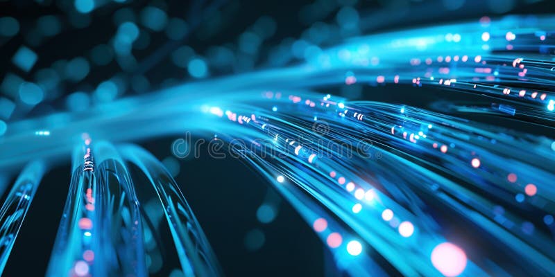 Background with the Image of Information Transmission through Light ...