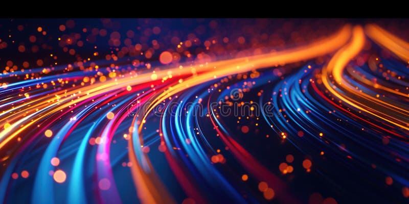 Background with the Image of Information Transmission through Light ...