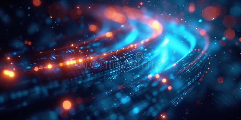 Background with the Image of Information Transmission through Light ...