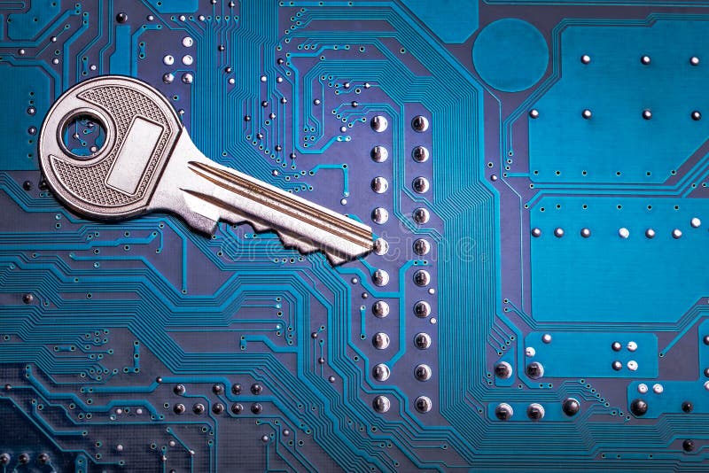 Background Image of Key on a Microchip Stock Photo - Image of ...