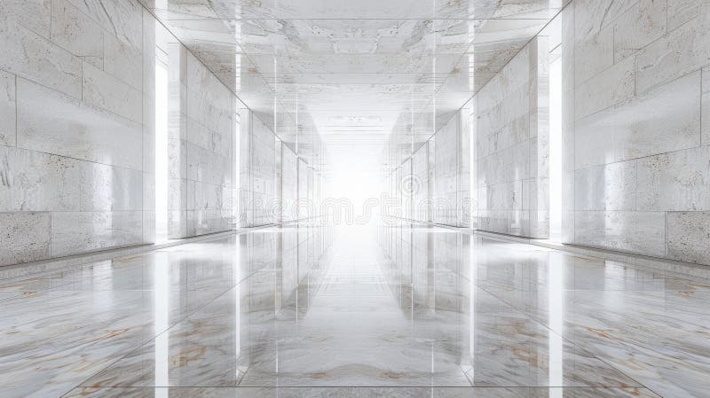 Background Image of Marble Hallway with Pillars and Reflective Floor ...