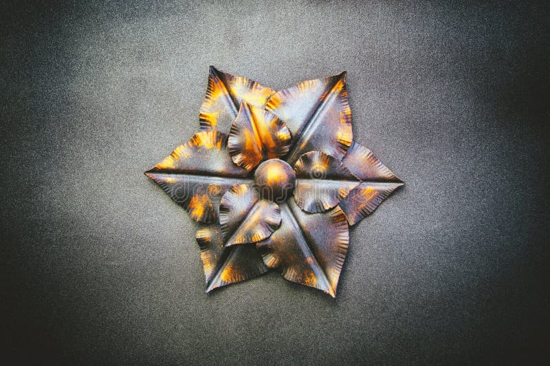 Background Image of a Metal Flower for Decorating a Gate Stock Photo ...