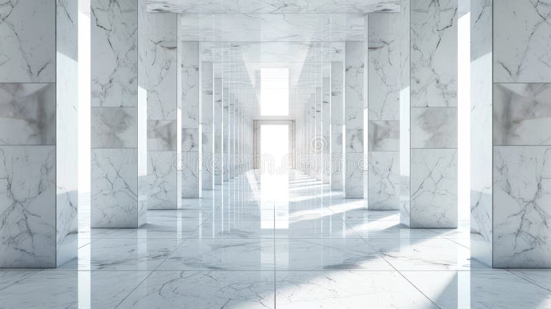 Background Image of Marble Hallway with Pillars and Reflective Floor ...