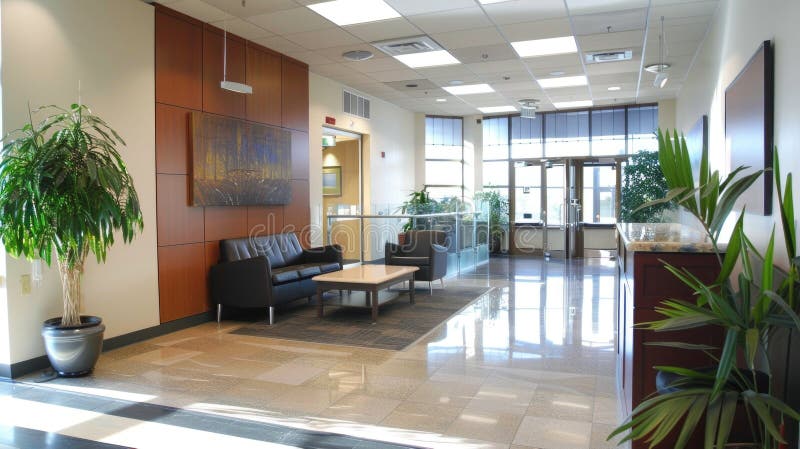 Background Image of Modern Office Interior Environment with Workstation ...