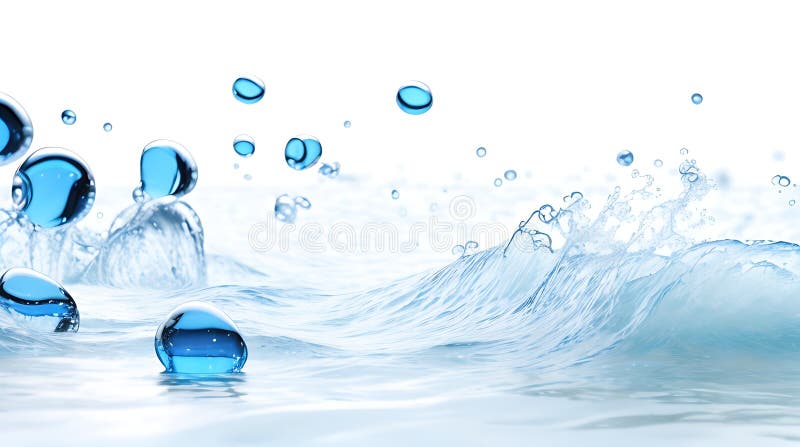 Background Image of Moving Water in Waves Bubbles on White Background ...