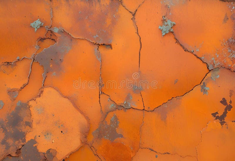 Cracked, Peeling, Rusty Painted Steel Sheet.AI Generated Stock ...