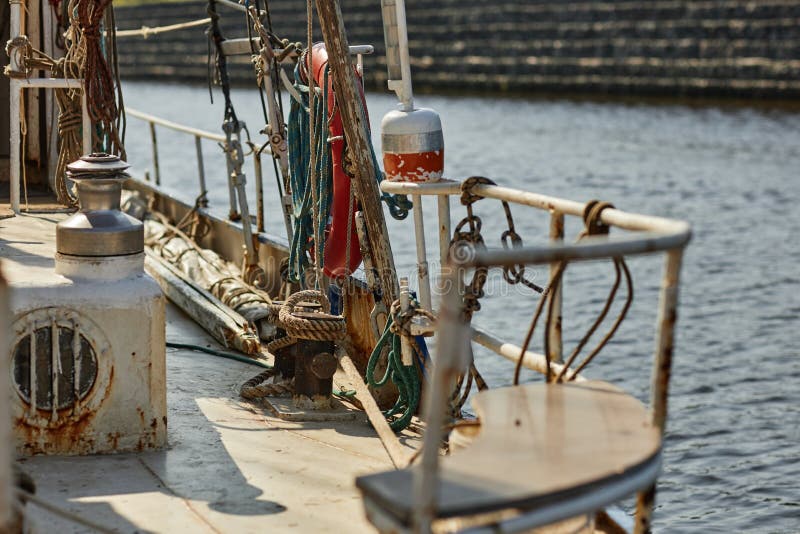 Background Image Rusty Fishing Boat in Dock Stock Photo - Image of ...