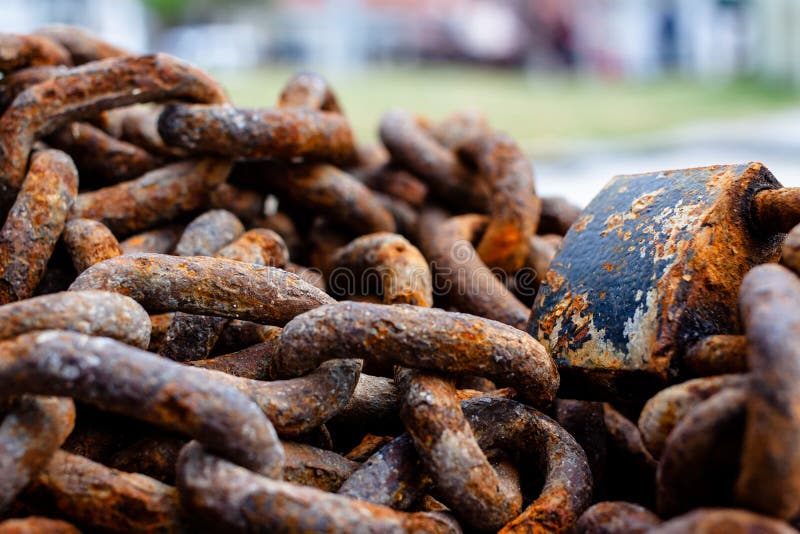 Background Image of a Rusty Pile of Chain. Stock Photo - Image of ...