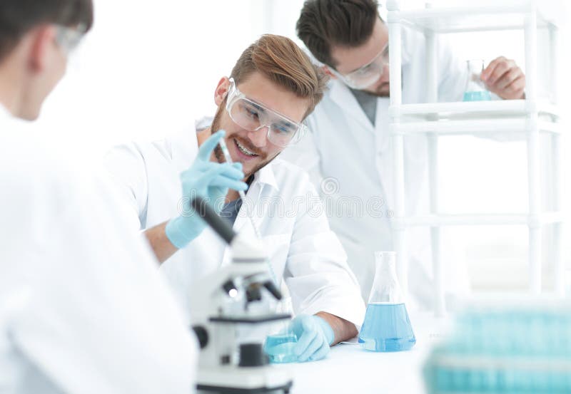 Background Image Science Team in the Lab Stock Image - Image of ...