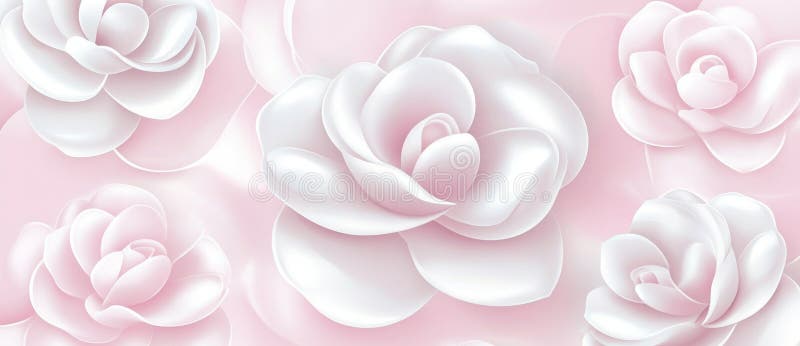 Background Image Showcases Pink Roses, with a Top View of the Flowers ...