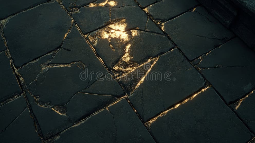 Background Image Showcasing a Dark Concrete Floor with Detailed Rugged ...