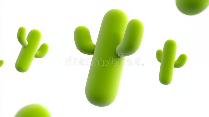 Floating Cactus Background, Wallpaper, Cover Image Stock Image - Image ...