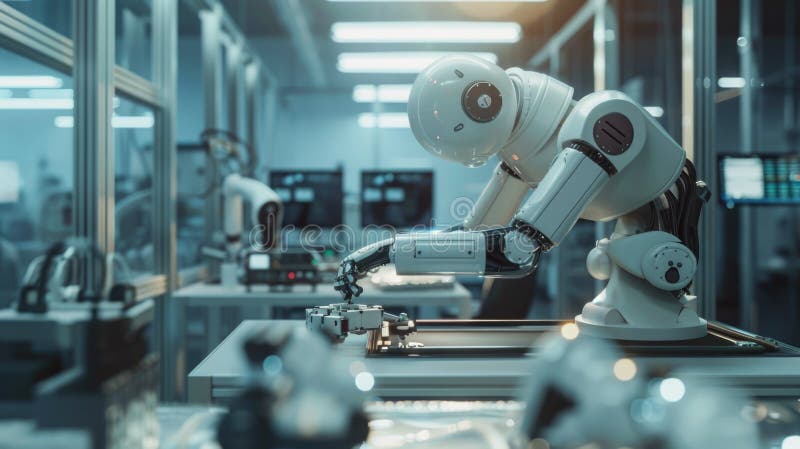 Background Image of Smart Machine Arm Working by Using Technology ...