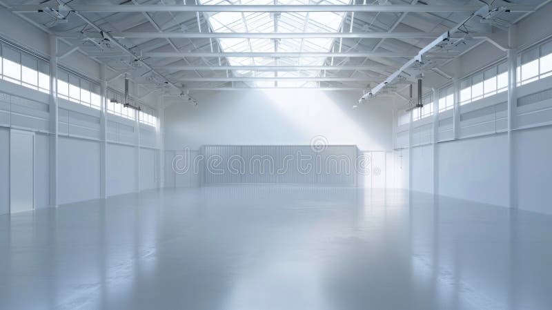 Background Image of Spacious Empty Garage Interior with Natural ...