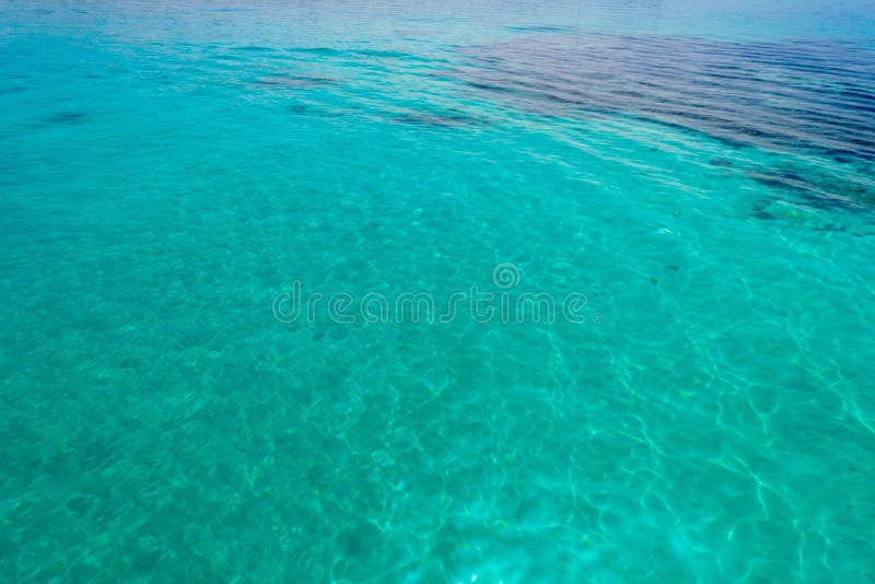 Background Image of the Turquoise Sea. Deep Sea and Corals. Top View of ...