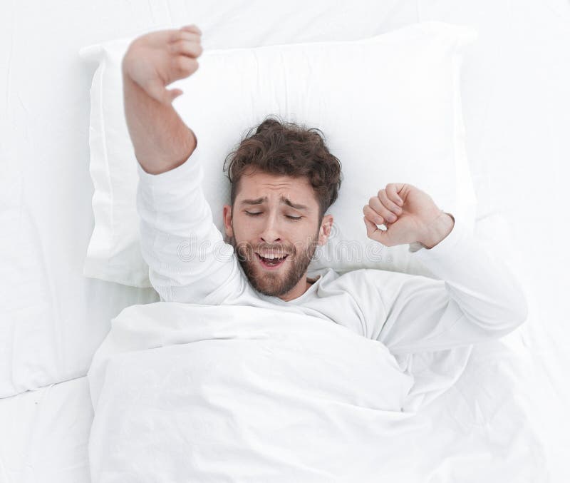 Background Image Waking Up Beautiful Men. Stock Image - Image of ...