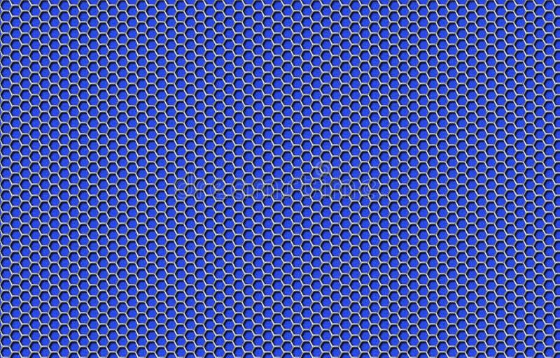 Background Imitating a Metal Grid, on a Blue Pattern Stock Illustration ...