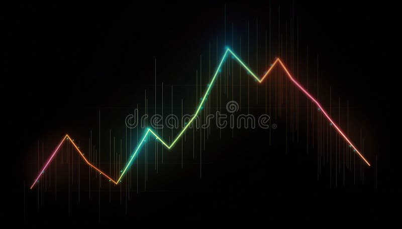 Background with Index Graph on Black Background Stock Illustration ...