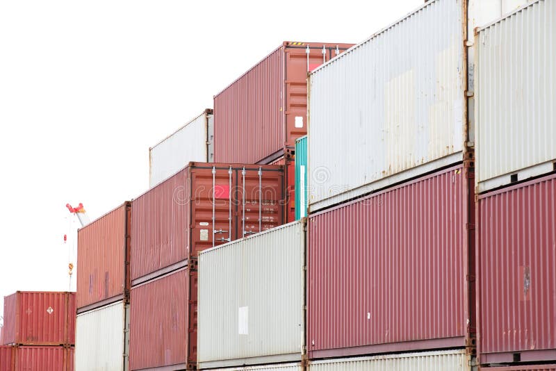 Freight Shipping Containers Stock Photo - Image of huge, stack: 29845720