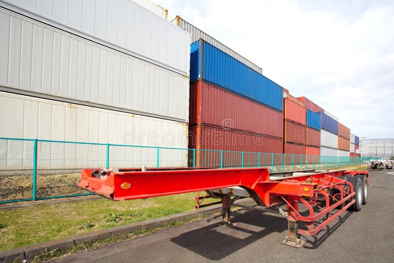 Freight Shipping Containers Stock Photo - Image of cargo, loading: 29986354