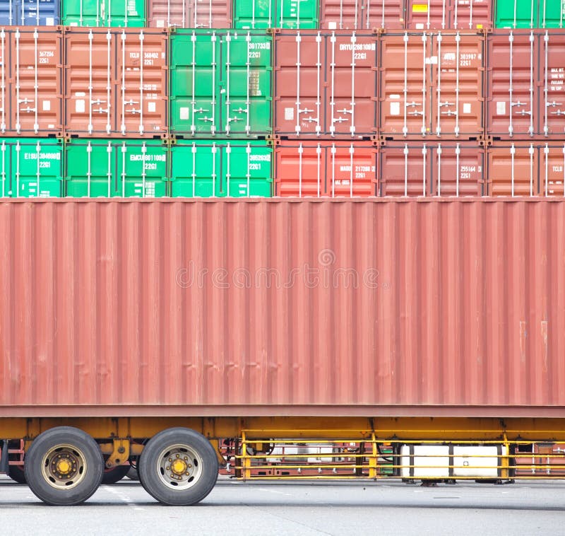 Freight Shipping Containers Stock Image - Image of business, logistics ...