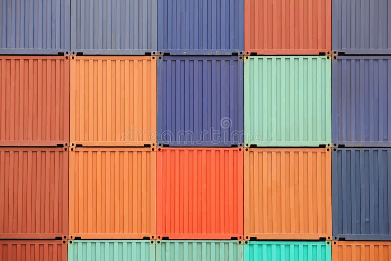Freight Shipping Containers Stock Photo - Image of customs, industrial ...