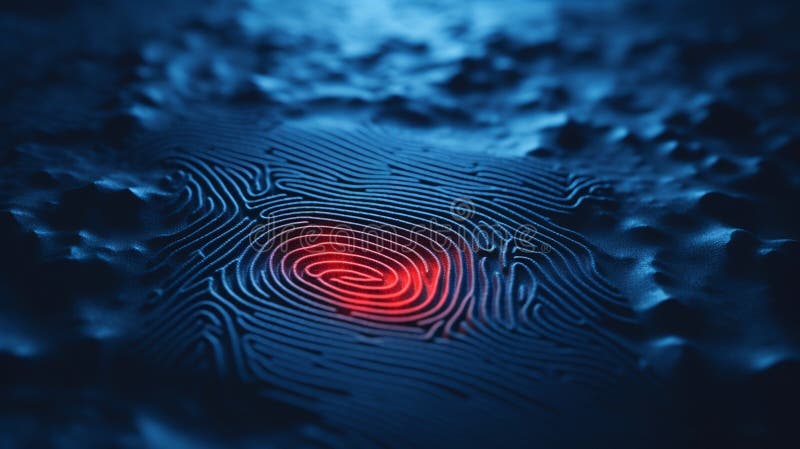 Background Information Blue Data Security Abstract Concept Fingerprint ...