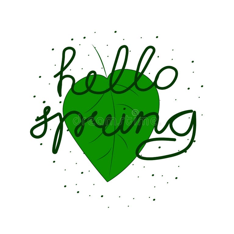 Background with the Inscription Hi Spring. Vector Illustration. Stock ...