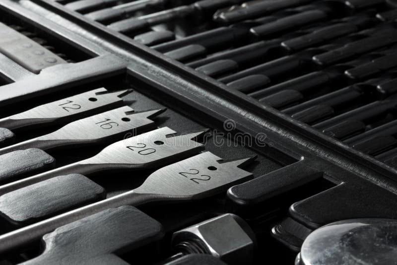 Background of the Inside of a Tool Box Stock Image - Image of chrome ...