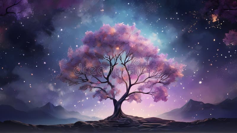 Background Inspired by a Celestial Garden Sanctuary Stock Illustration ...