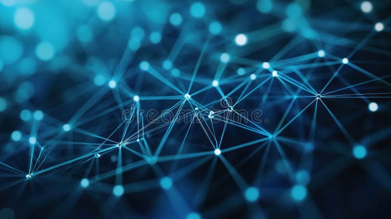 Background of Interconnected Nodes Stock Image - Image of aesthetic ...