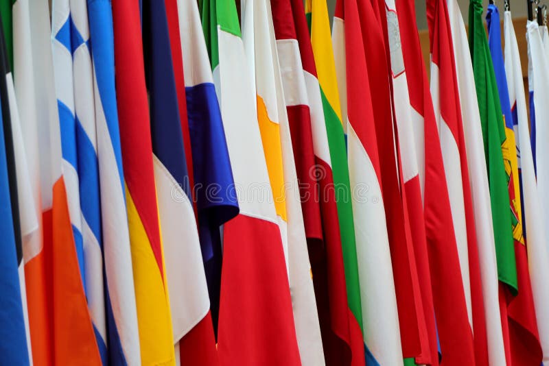 Background International Flags Many Nations Different Colors Stock ...