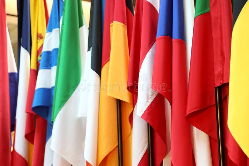 Background International Flags Many Nations Different Colors Stock ...