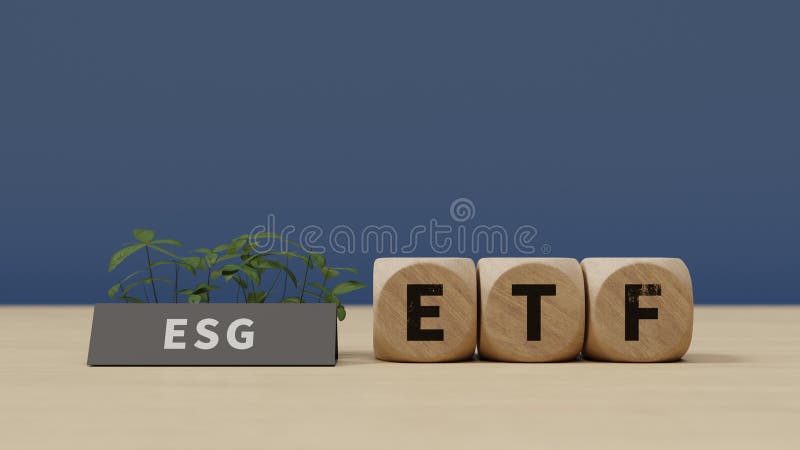 Background of Introducing ESG ETF , 3d Rendering Stock Illustration ...