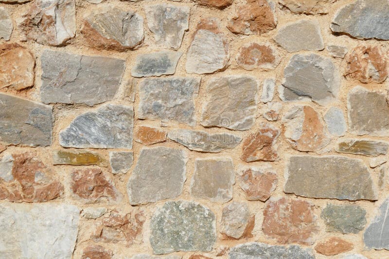 Wall of natural stone stock photo. Image of design, pattern - 123170254